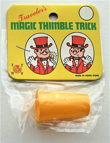 VTG Dime Store Toy Plastic Magic Thimble Trick 1970s NOS New Hong Kong ...