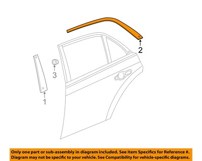 CHRYSLER OEM 11-21 300 Rear Door Exterior Trim-Frame Molding 57010408AL ...