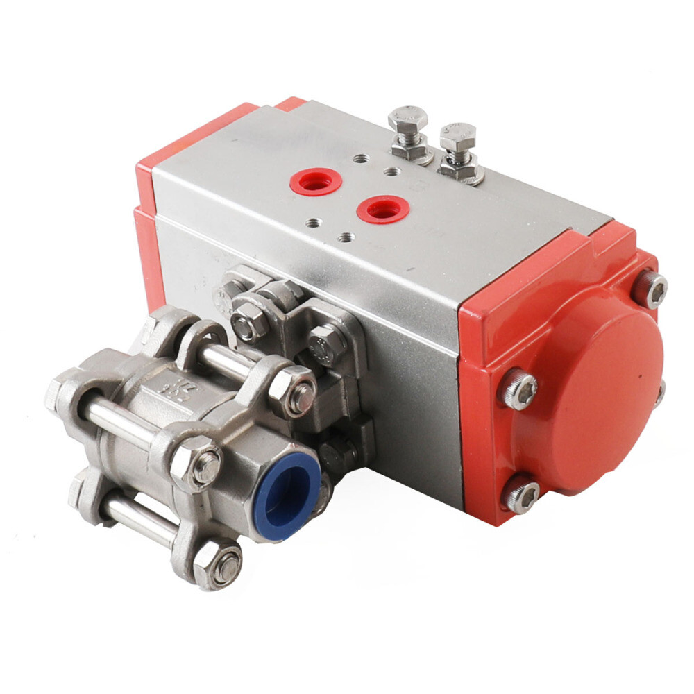 1/2" Pneumatic Ball Valve Double Acting Air Actuated Ball Valve ...