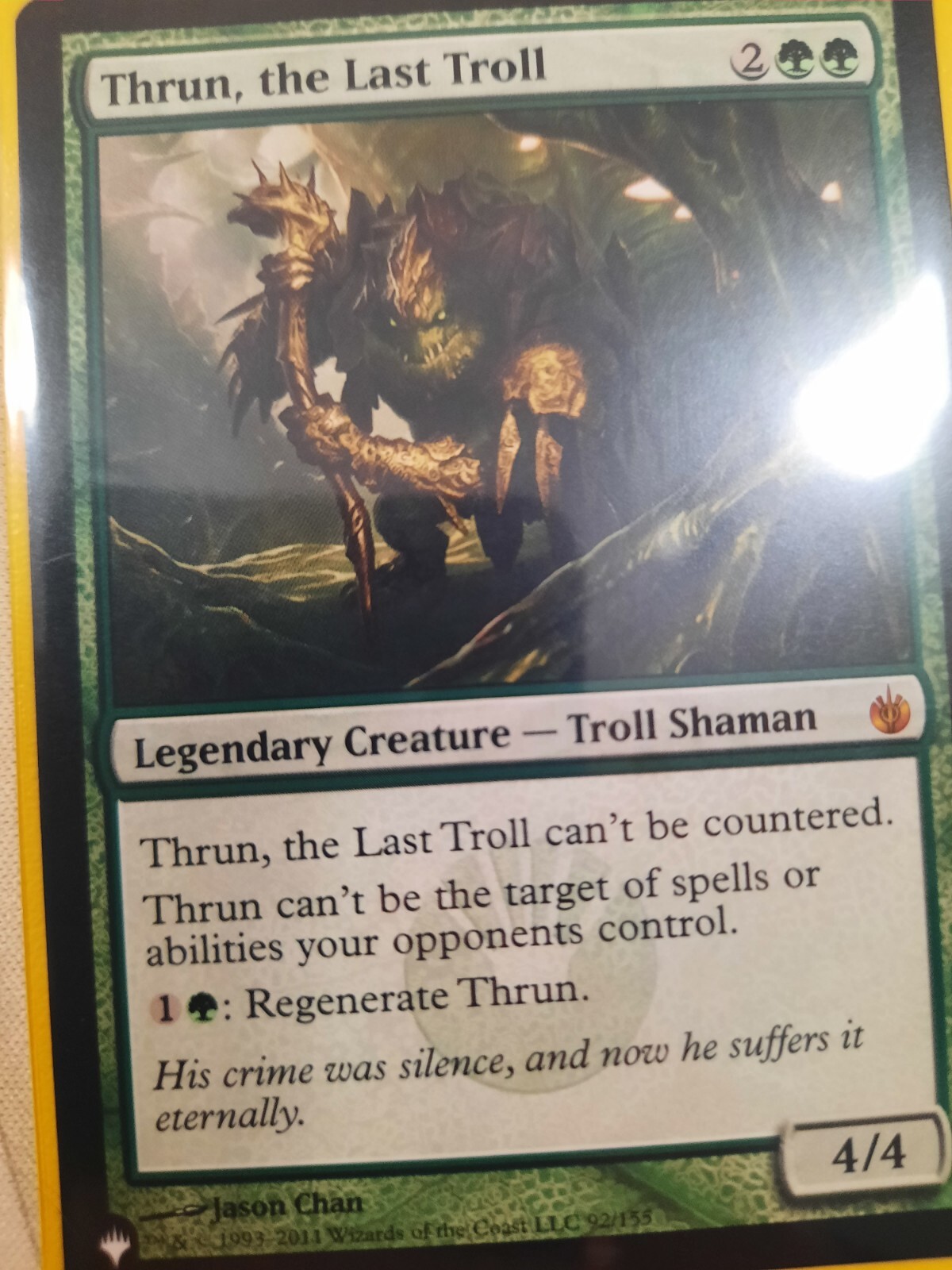 MTG Thrun, the Last Troll Mirrodin Besieged 92/155 Regular Mythic | eBay