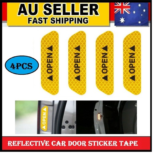Car Truck Door Open Sticker Reflective Tape Safety Warning Vehicle ...