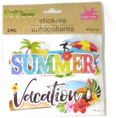 2 TITLES Summer And Vacation - Crafter's Square 3D Scrapbook Craft ...