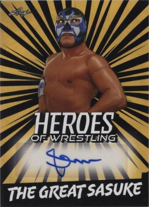 2023 Leaf Heroes of Wrestling - Autographs The Great Sasuke #BA-GS1 ...