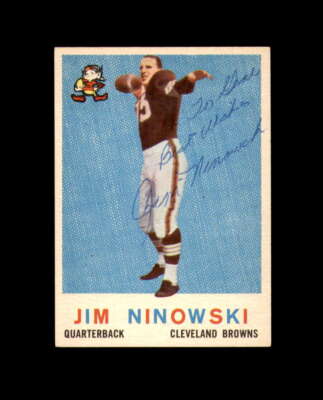 Jim Ninowski Signed Original 1959 Topps Cleveland Browns Autograph | eBay