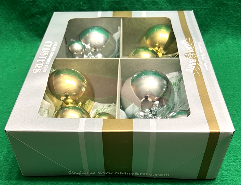 2025 Christopher Radko Shiny Brite 4 Jumbo Glass Christmas Tree ...