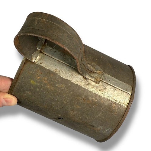 Antique Tin Soldered Pot Primitive Handled Can Scoop Dipper Rustic Hand ...