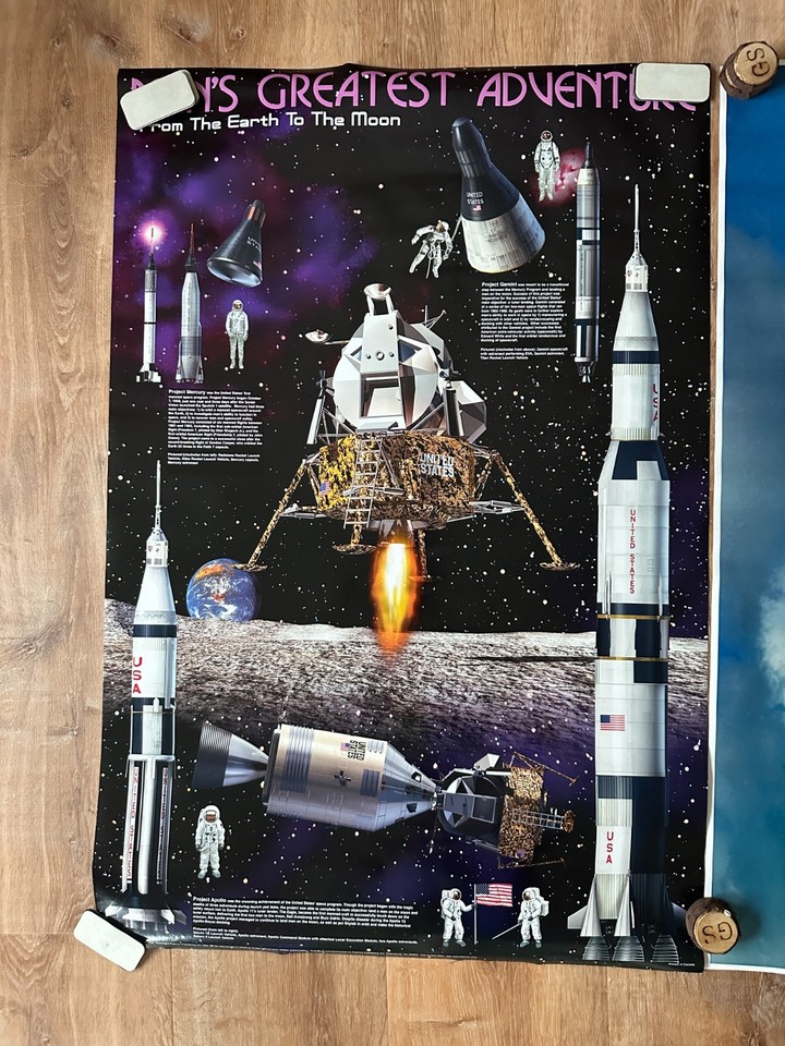 Pair of NASA Rocket and Space Shuttle posters | eBay