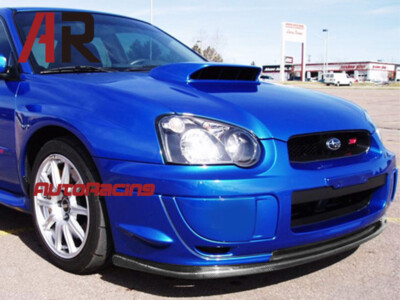 STI Style Front Bumper Carbon Fiber Add On Lip For Subaru 2003-2005 WRX ...