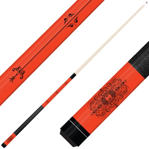 Forged Etched Series ET05 Custom Engraved Orange Pool Cue – Black | eBay