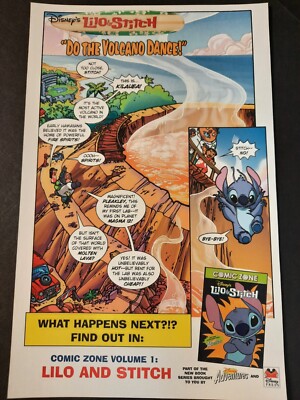 Disney's LILO & STITCH "Do the Volcano Dance" Art ~ Comic Page PRINT AD ...