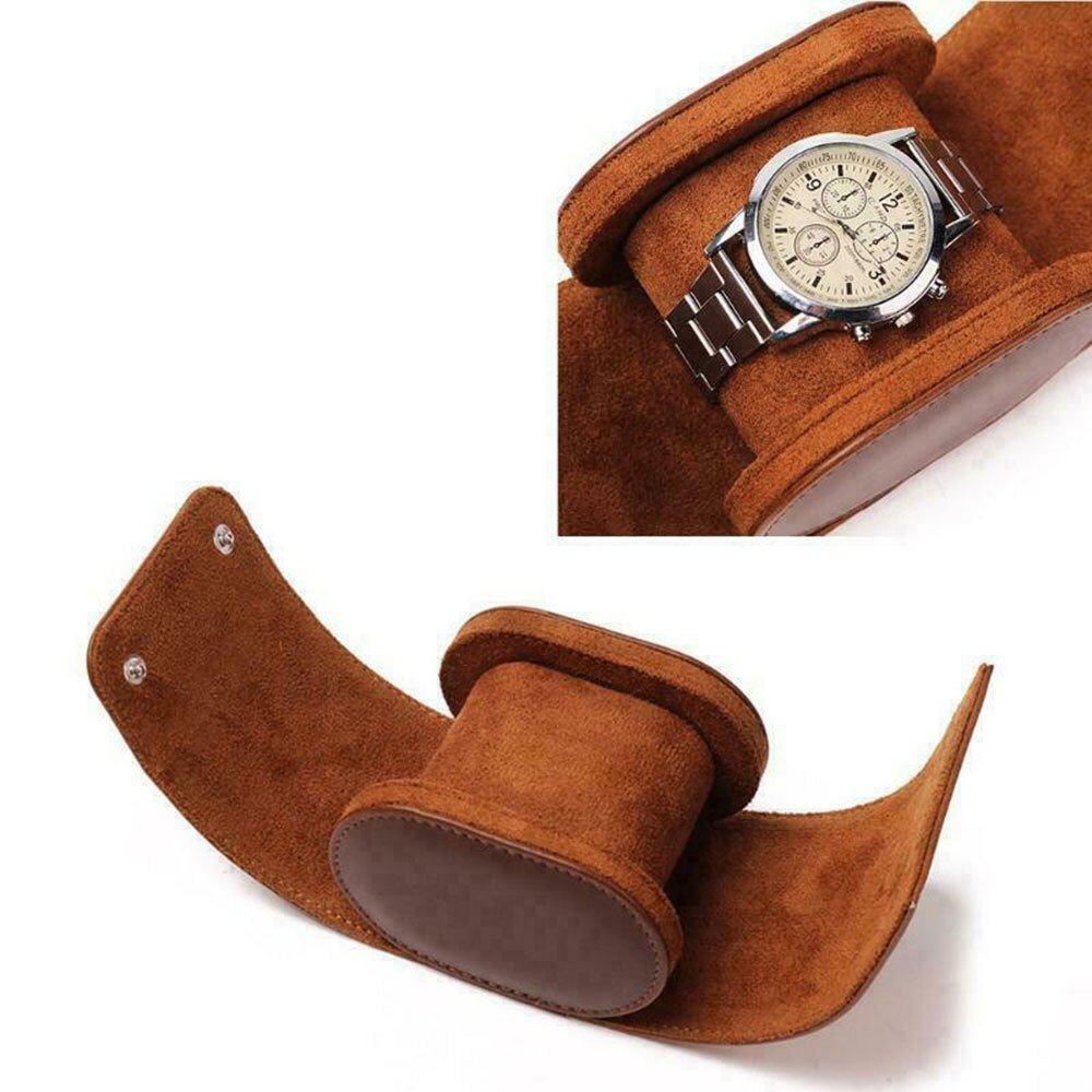 Single Watch Roll Travel Case Leather Watch Storage Organizer ...