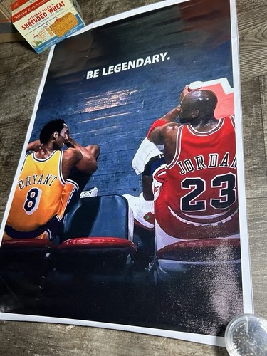 Be Legendary. Kobe Bryant 8 & Michael Jordan 23 Poster Canvas 24 X 16 1 ...