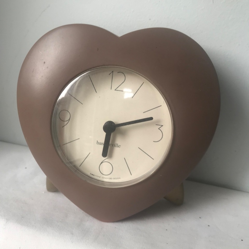 Vintage Desk Table Clock Timestone Longford 1990's Baskerville Heart ...