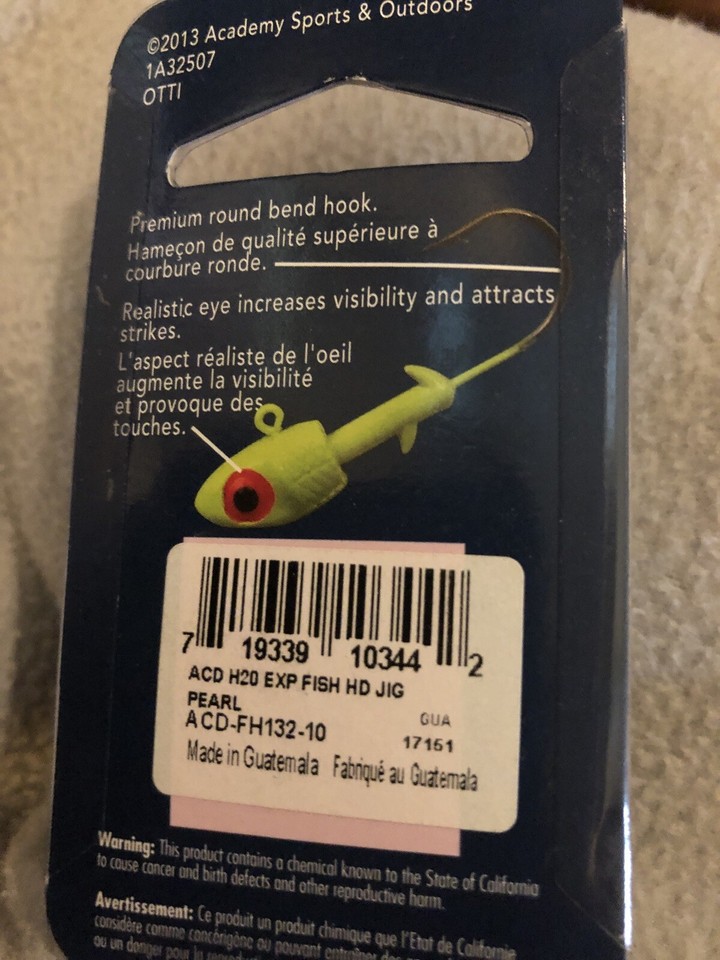 H20 express 1/32oz Fish Head Pearl White New | eBay