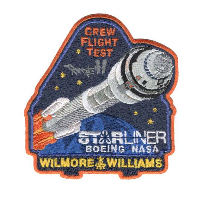 4" BOEING STARLINER WILMORE WILLAMS CREW FLIGHT TEST EMBROIDERED PATCH ...