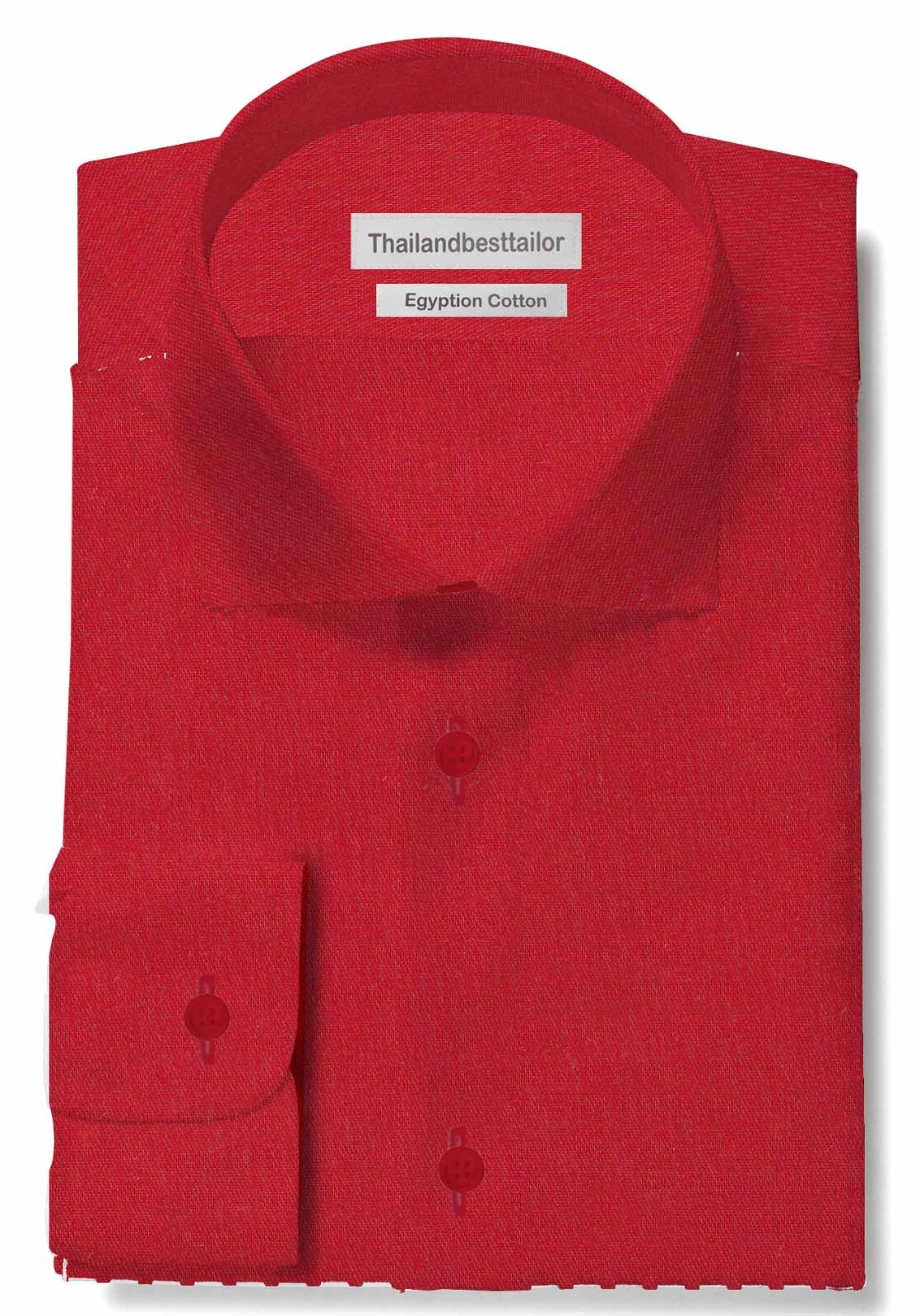 Mens Red Dress Shirt Custom Made Formal Casual Classic Long Sleeve ...