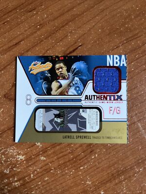 2003-04 Fleer Authentix Jersey Authentix Ripped Latrell Sprewell #JA-LS ...