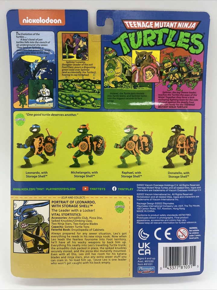 Playmates TMNT Classic Leonardo with storage shell. Teenage Mutant ...
