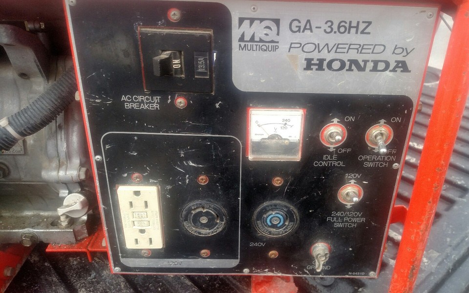 Multiquip GA 3600 HZ commercial generator 8hp Honda | eBay