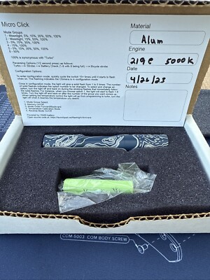 Charles Wiggins CWF Micro Click Aluminum Flashlight. COBALT BLUE. TAD ...