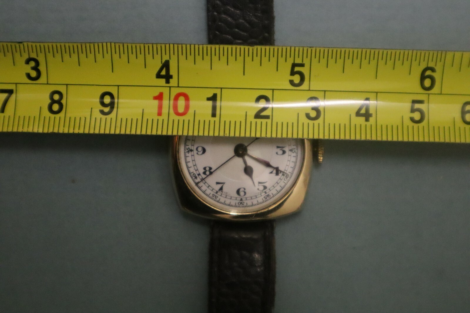 Antique Aegler doctor wristwatch movement used by Rolex gold cushion 9K ...