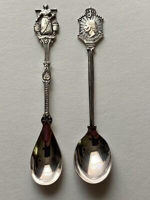 Very Nice Vintage Nieuwpoort 90 & Gema 90 Souvenir Spoons * Lot of 2 ...