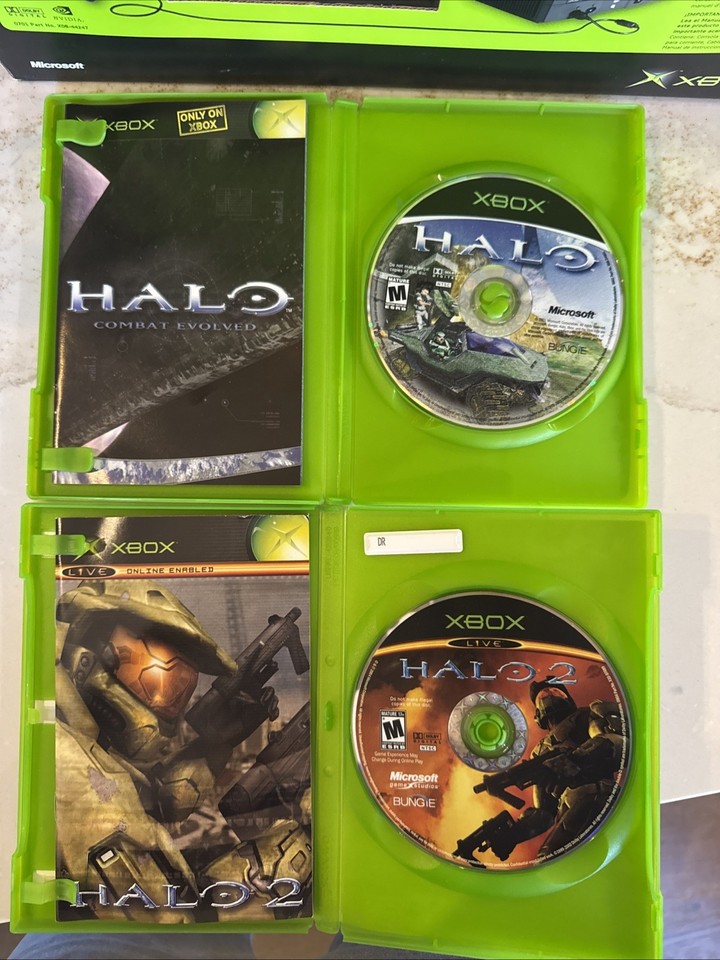 Original Xbox Console / Super Mint Box Inserts - Tested - Includes Halo ...