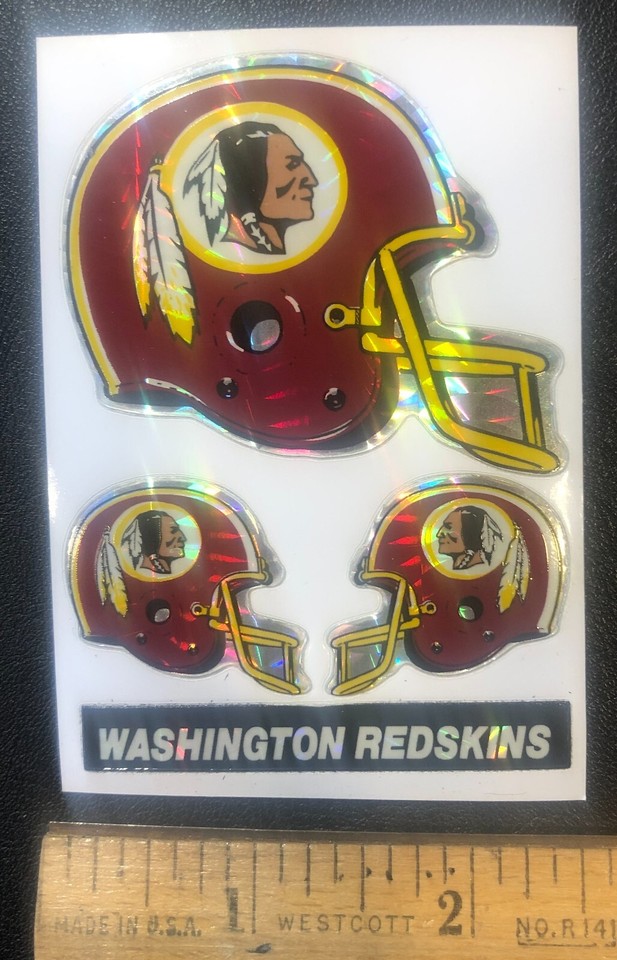 (6)x Washington Redskins Vintage NFL Football Helmet Logo Hologram Card ...
