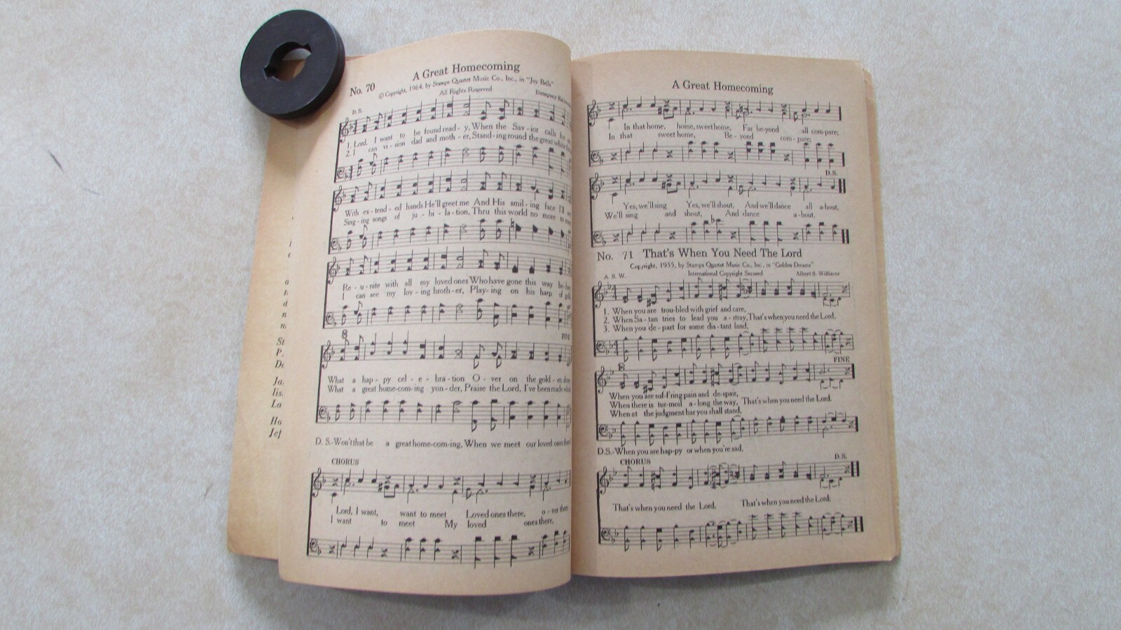 Joy Bells - 1965 Vintage Songbook/Hymnal - By Stamps-Baxter - Very Good ...