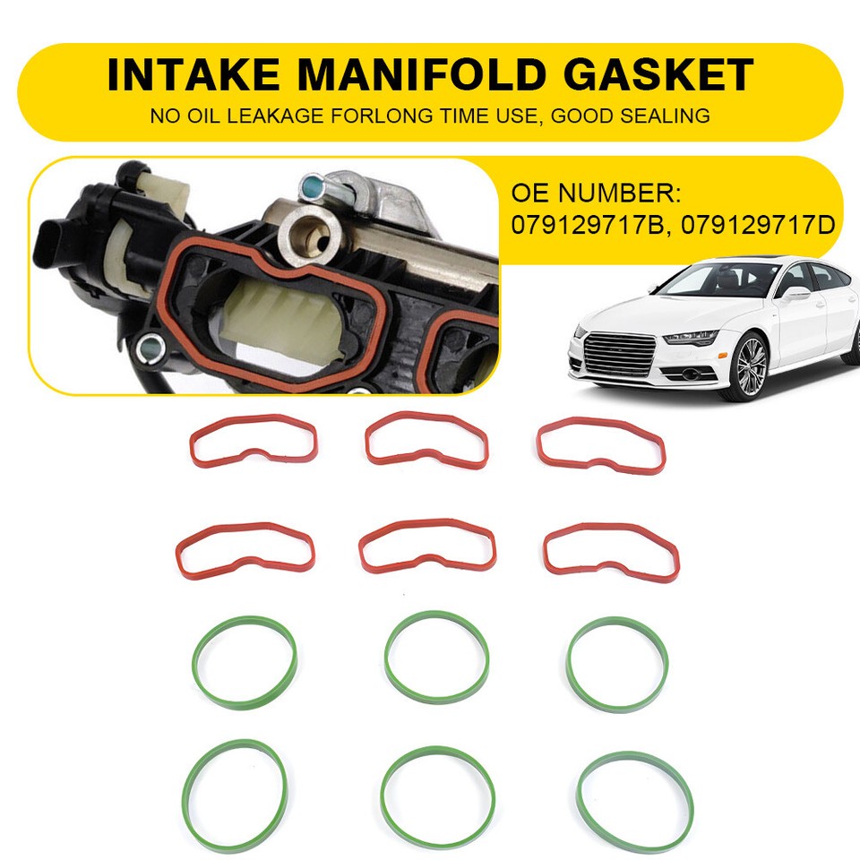 6*Upper 6*Lower Intake Manifold Gaskets For Audi 3.0T Q5 Q7 A8 A7 A6 S4 ...