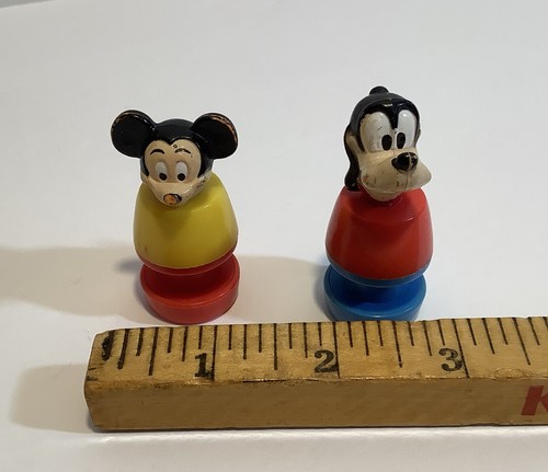 Vintage DISNEY Little People Figures Mickey & Goofy Made In Thailand ...
