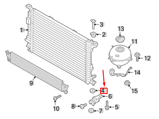 PORSCHE MACAN 95B Kühlerisolator 8K0121276A NEUES ECHTES | eBay Australia
