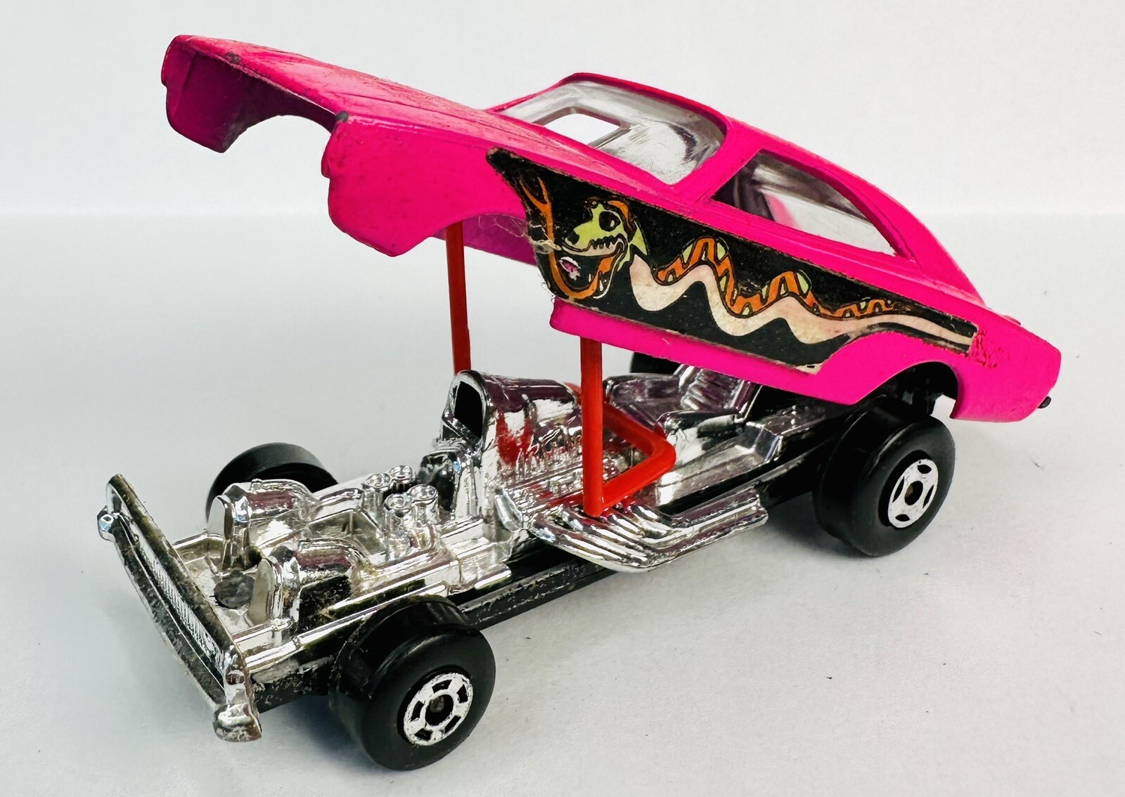 Retro Drag Car Matchbox Superfast Dodge Dragster No.70 1971 Neon Pink ...