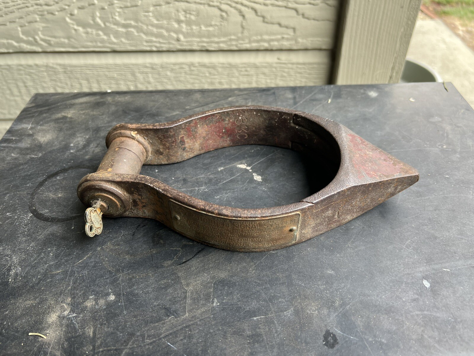 1914 Ford Model T Spoke Wheel Lock Security Auto Theft Cast Iron Device ...