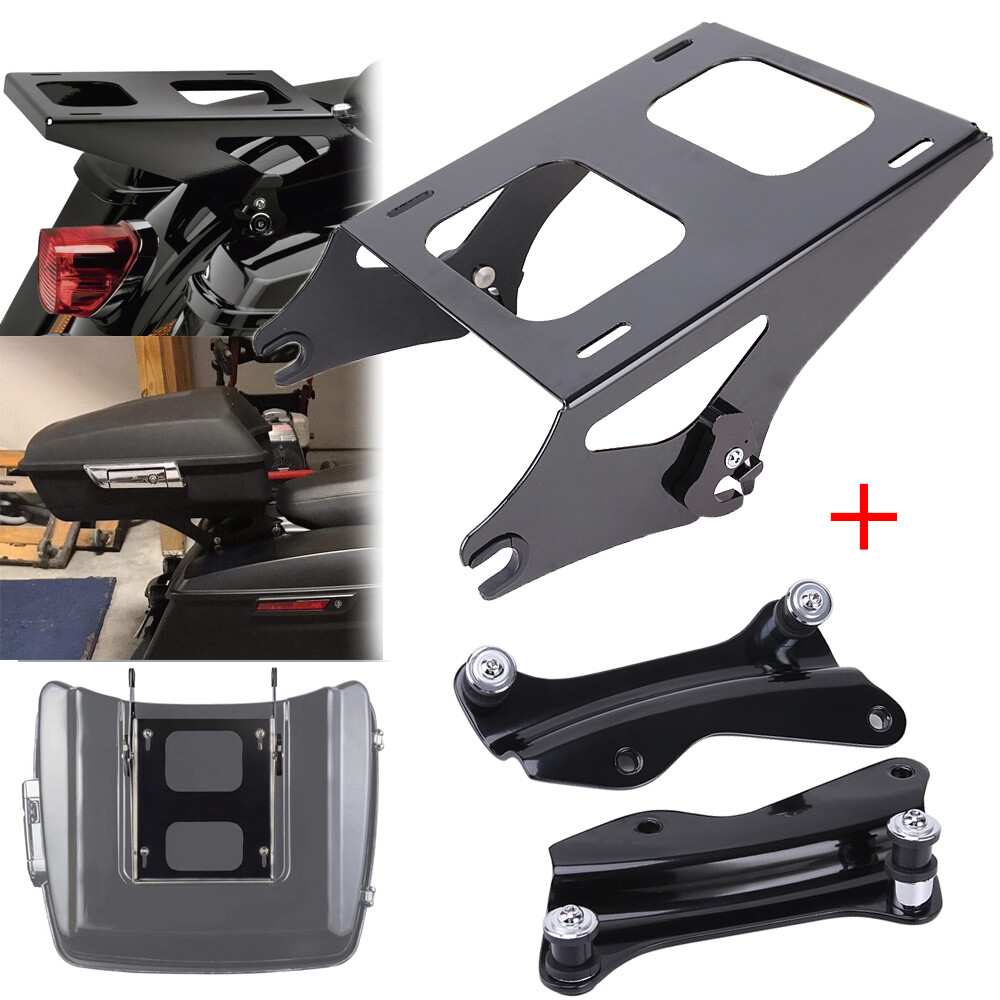 Two Up Tour Pack Mount Luggage Rack + Docking Kit For Harley Touring ...