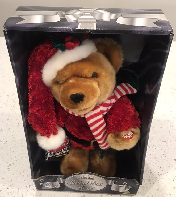 DanDee Animated Christmas Bear Singing Teddy Plush Musical Dan Dee ...