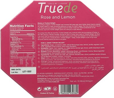 Truede Rose & Lemon Turkish Delight 300g-5 Pack | eBay UK