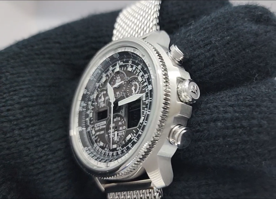 Citizen Navihawk Promaster AT JY8030-83E Eco-Drive Silver Stainless ...