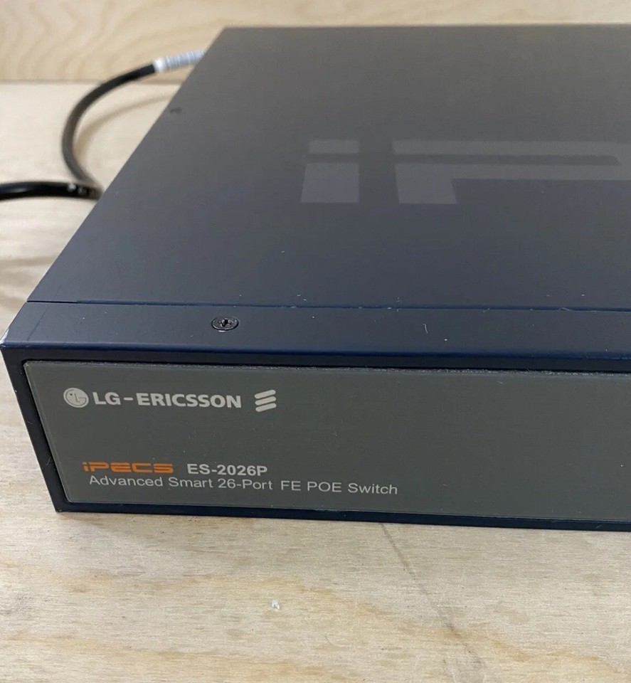 IPECS LG ERICSSON Advanced Smart 26 Port FE POE Switch Model ES-2026P ...