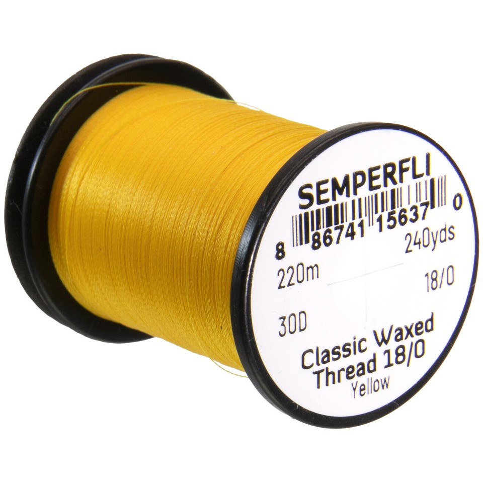 SEMPERFLI CLASSIC WAXED THREAD 18/0 - Fly Tying 30 Denier - 23 Colors ...