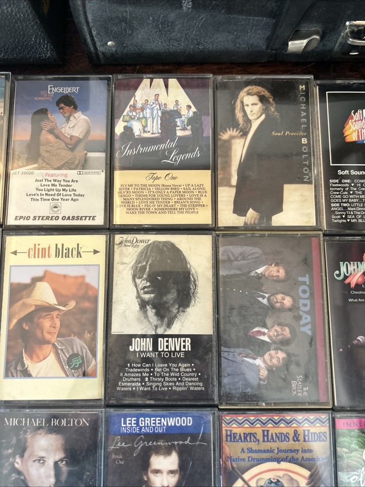 Vintage LOT of 100+ Cassette Tapes 70s 80s 90s ROCK Classic Rock With ...