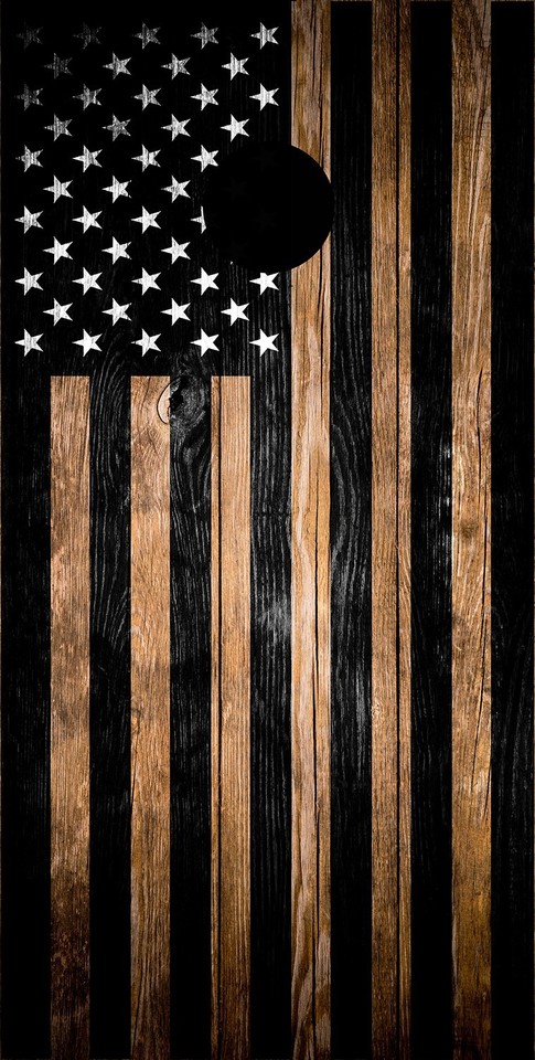 Premium Cornhole Vinyl Wrap - 3M Decal - Rustic wood Patriotic American ...
