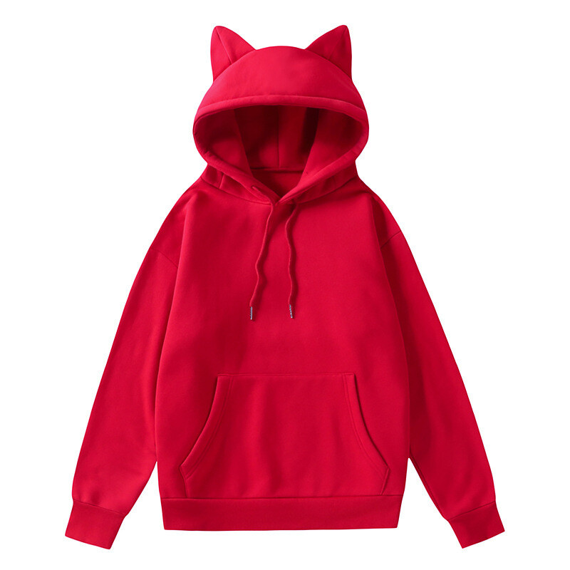 Women Hooded Top Shirt Sweatshirt Cute Cat Ear Casual Hoody Sportswear ...