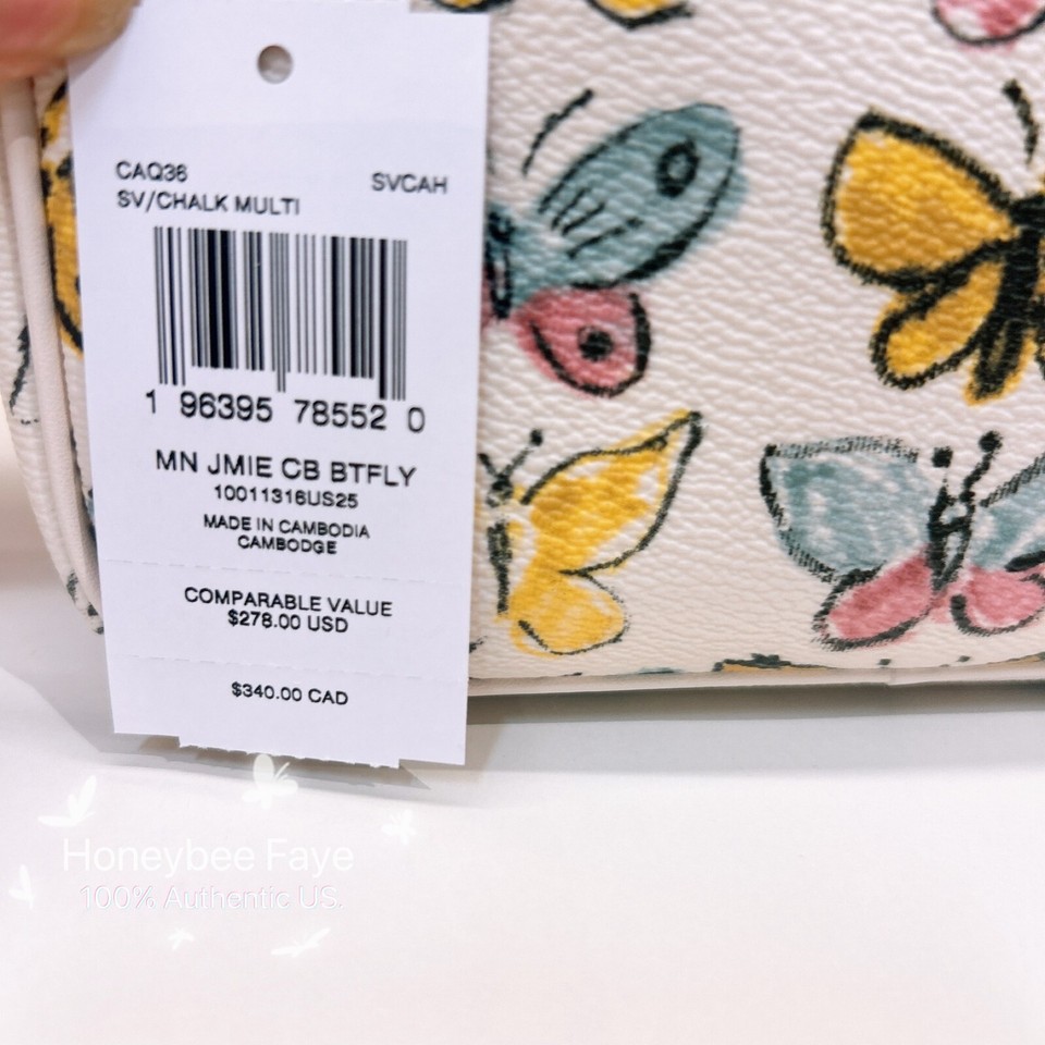 NWT Coach Mini Jamie Camera Bag With Quilting/Butterfly/Floral/Cherry ...