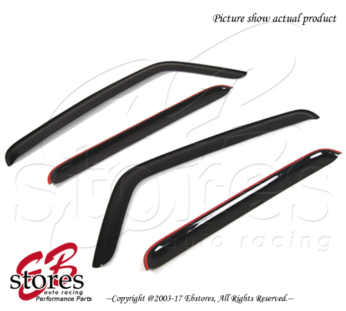 Black Tinted Out-Channel Vent Visor Deflector 4pcs For 2006-2010 Hummer ...