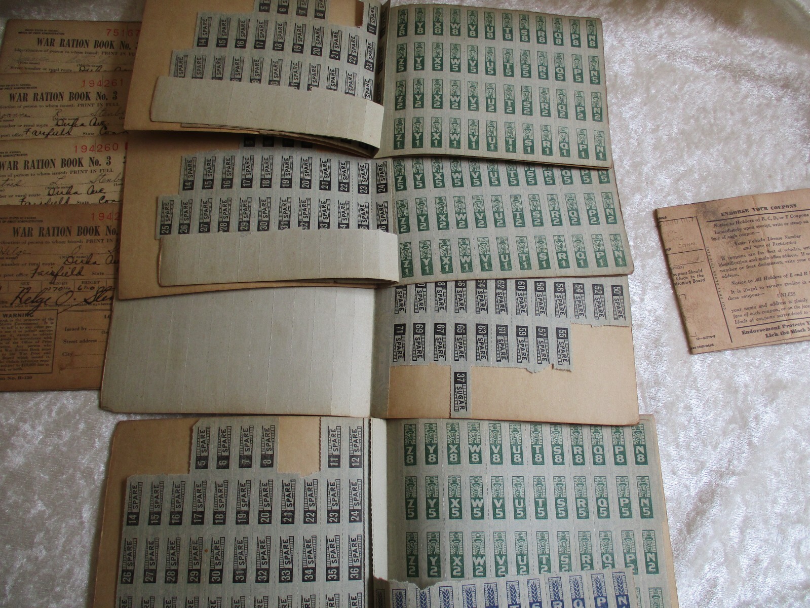 8 WWII War Ration Books No. 3 & No. 4 w/Stamps - One Gas Ration Book | eBay