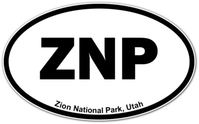 Zion National Park Utah USA Oval Car Bumper Window Sticker Decal 6"X4 ...