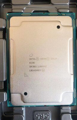 Intel Xeon Gold 6138 cpu processor 20 cores 2GHZ 40 threads FCLGA3647 ...