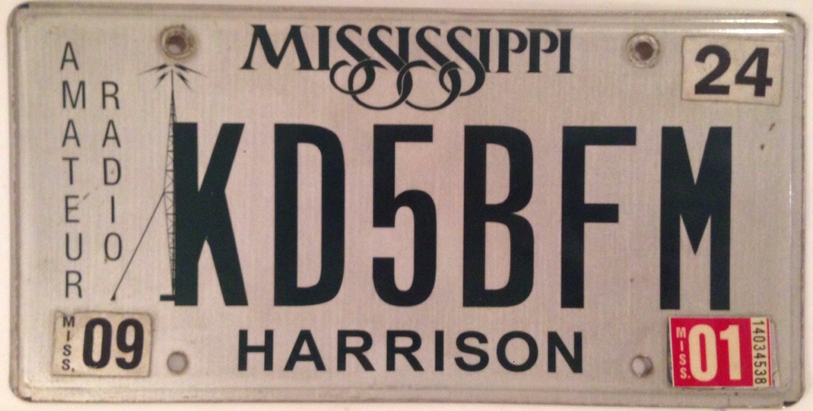 HAM RADIO KD5BM KD BFM license plate Amateur Operator Call Sign Signal ...