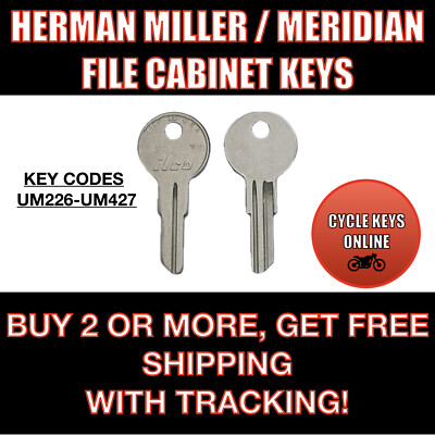 Herman Miller/Meridian File Cabinet Office Desk Keys cut to code Key ...
